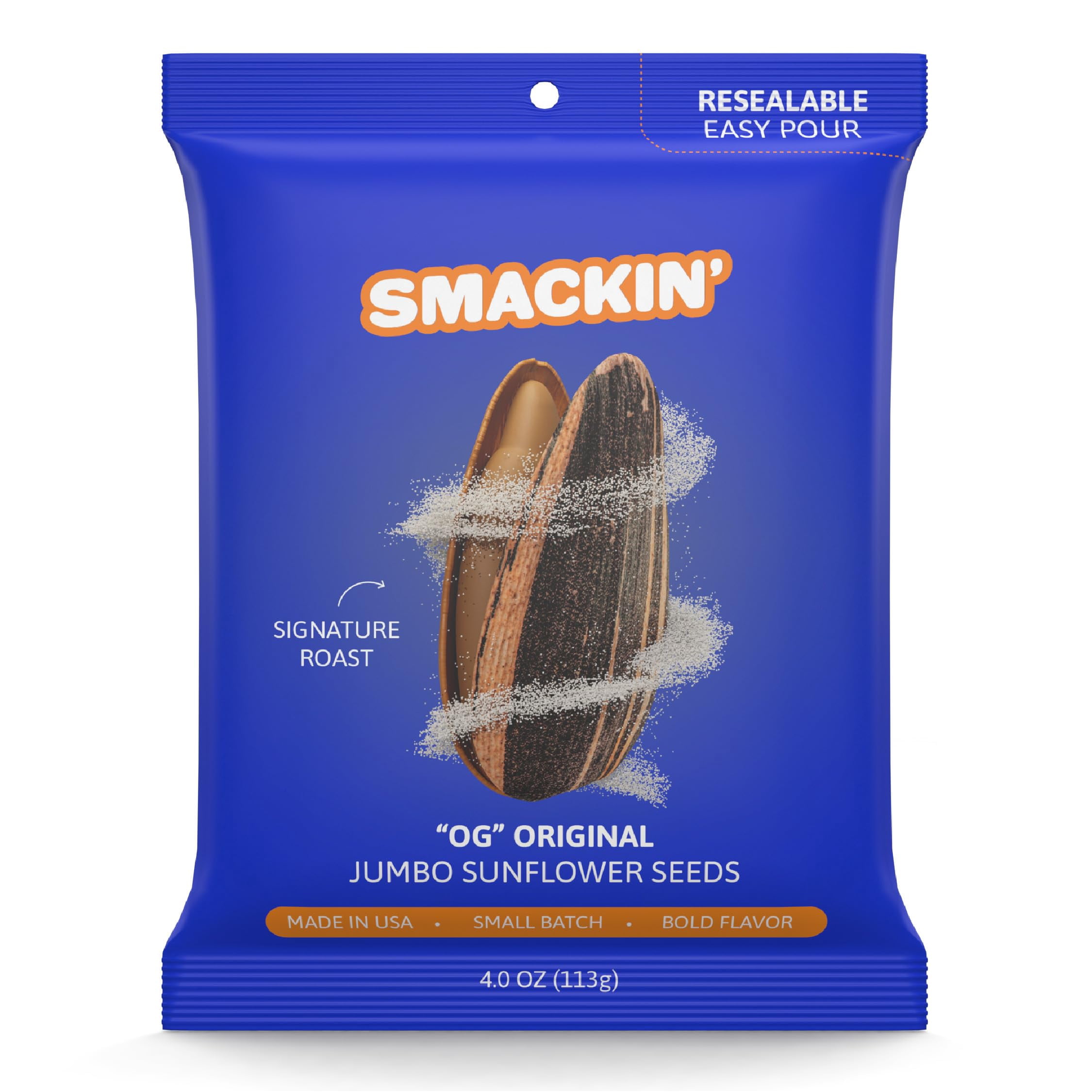 SMACKIN' Sunflower Seeds | Roasted Jumbo Original Sunflower Seeds | 4 ...