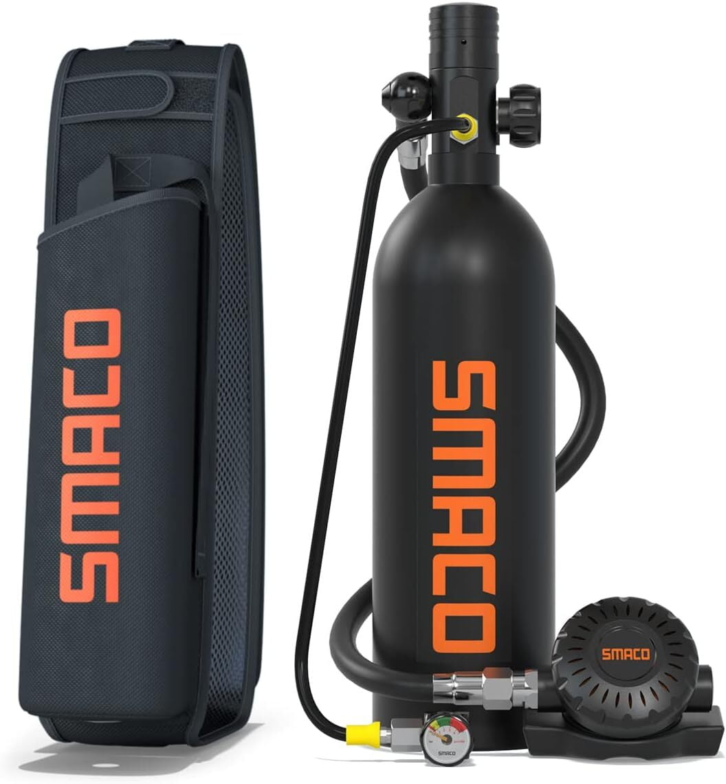 SMACO Mini Scuba Tank 1L Scuba Tank S400PRO Scuba Diving Tank Diving ...