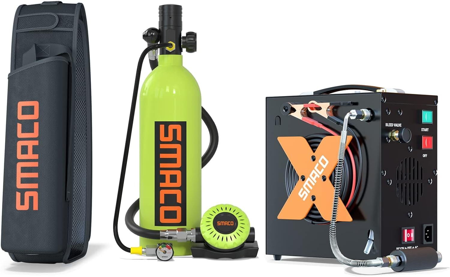 SMACO Mini Scuba Tank 1L Scuba Tank S400PRO Scuba Diving Tank Diving ...