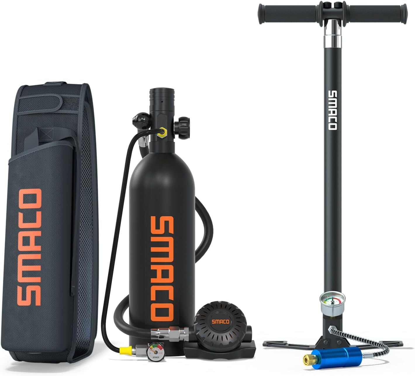 SMACO Mini Scuba Tank 1L Scuba Tank S400PRO Scuba Diving Tank Diving ...