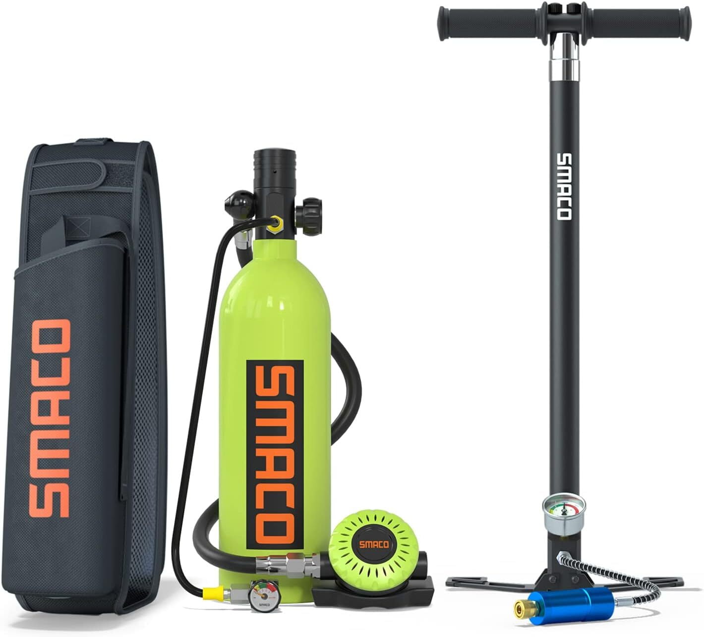 SMACO Mini Scuba Tank 1L Scuba Tank S400PRO Scuba Diving Tank Diving ...