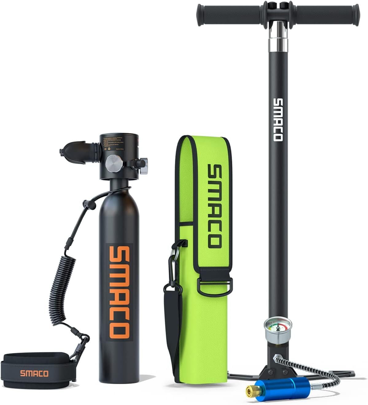 SMACO Mini Scuba tank 0.5L Oxygen Tank Support Underwater Breathing ...