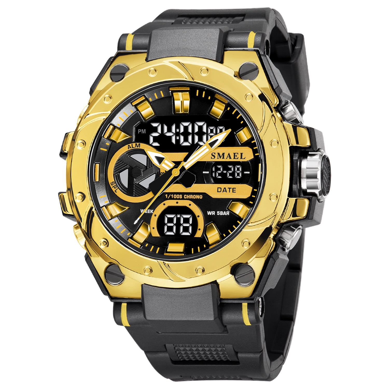 SMAEL 8029 Fashion Dual Display Sport Wristwatch 30M Waterproof Date ...