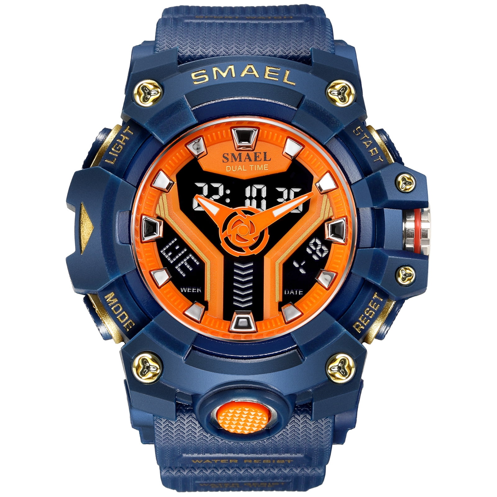 SMAEL Men's Digital Sports Watch - Waterproof Outdoor Military Tactical ...