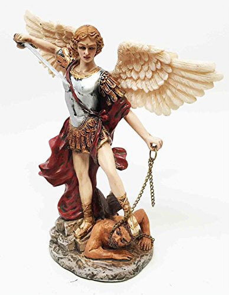 SMALL GUIDO RENI SAINT MICHAEL SLAYING CHAINED LUCIFER STATUE 6"H HOME ...