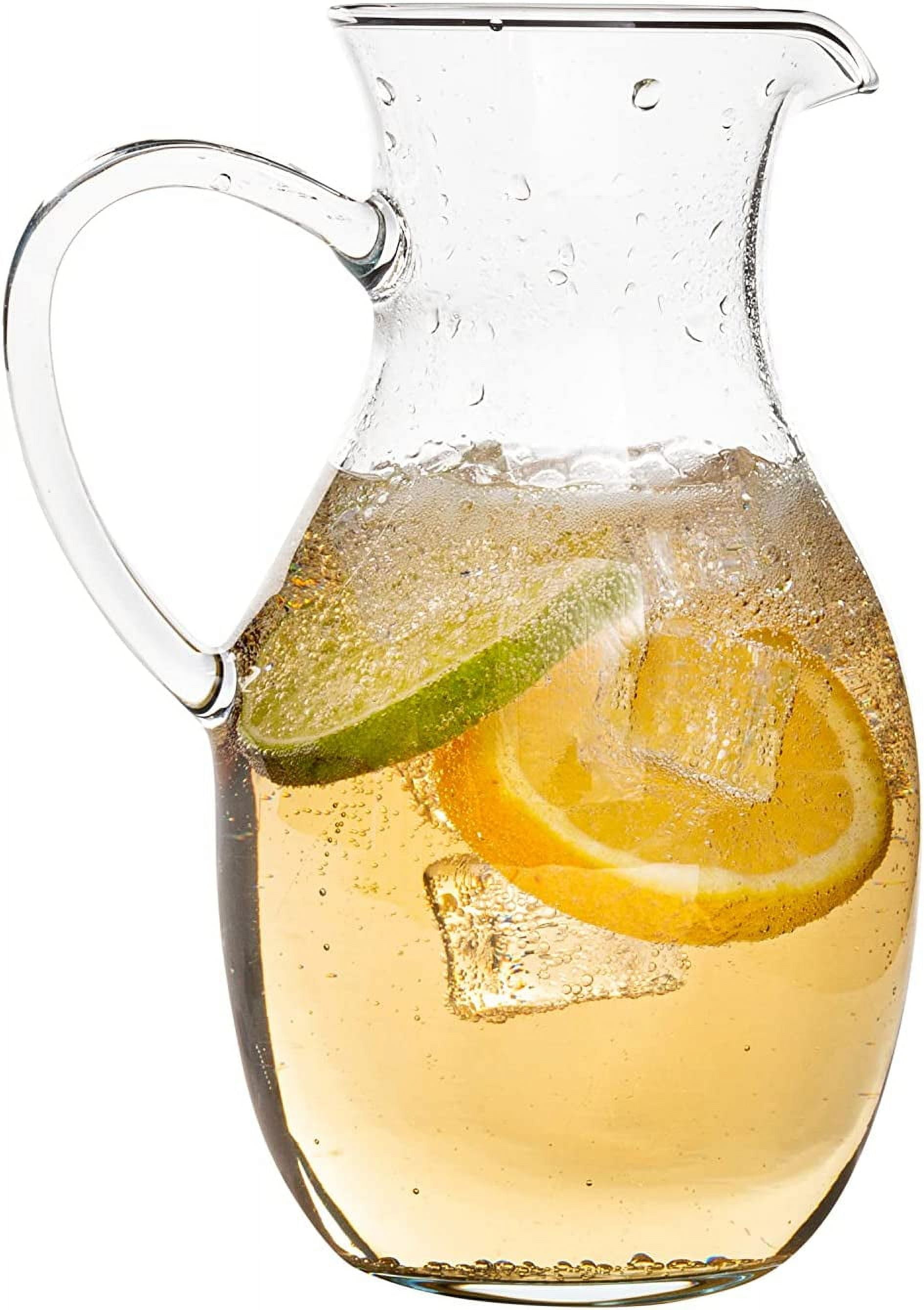 SMALL Glass Pitcher 16 Oz: Borosilicate Glass Pitchers With Handle ...