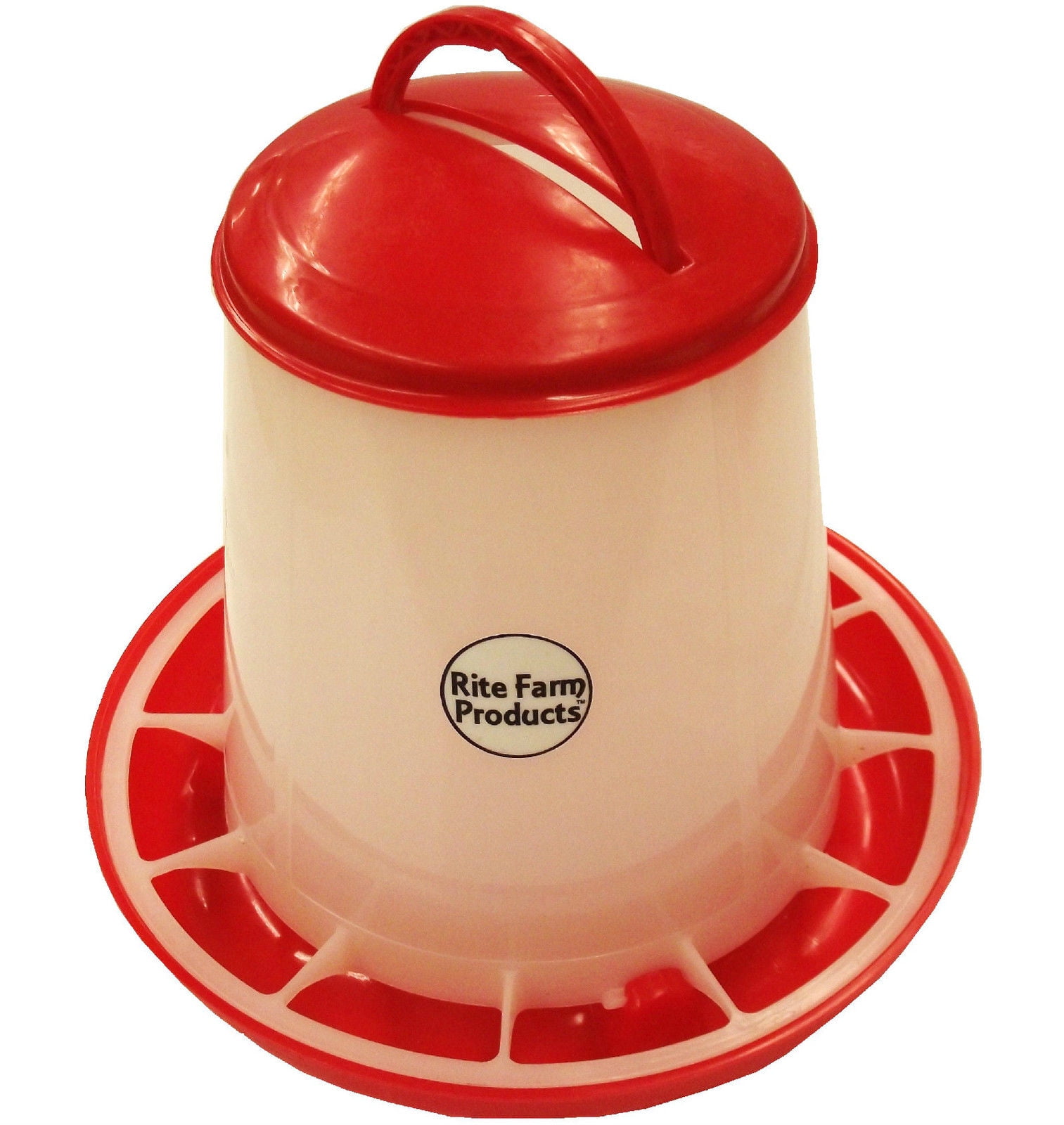 Rite Farm Products Small 2lb Chicken Feeder with Lid & Handle - Poultry ...