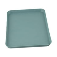 Large Food Serving Tray with Handles - White Plastic, Dishwasher Safe ...