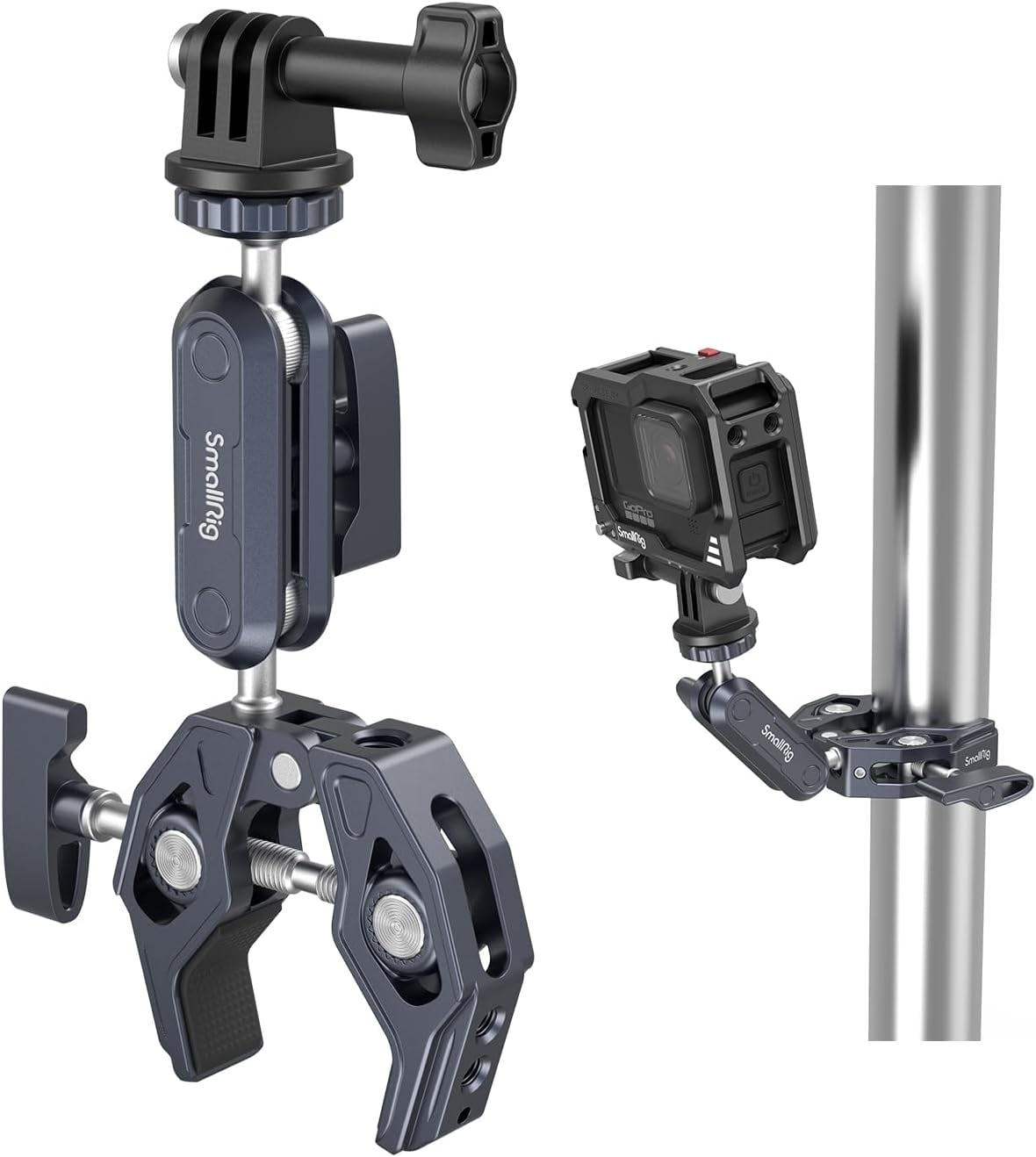 SMALLRIG Camera Mount Clamp, Ballhead Magic Arm with Clamp and Adapter ...
