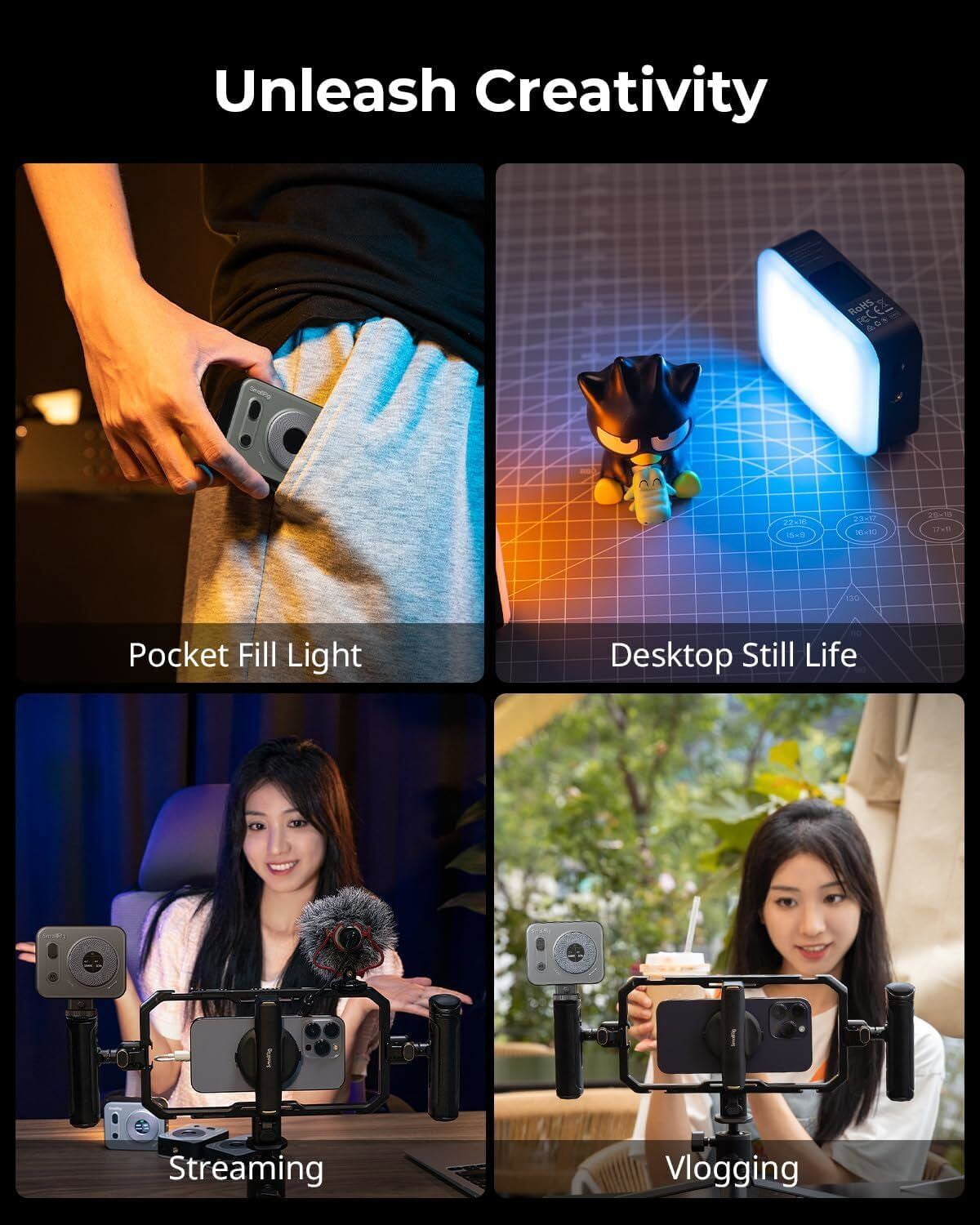 SMALLRIG Vibe P96 Pro Led Video Light, Portable Camera Light for ...