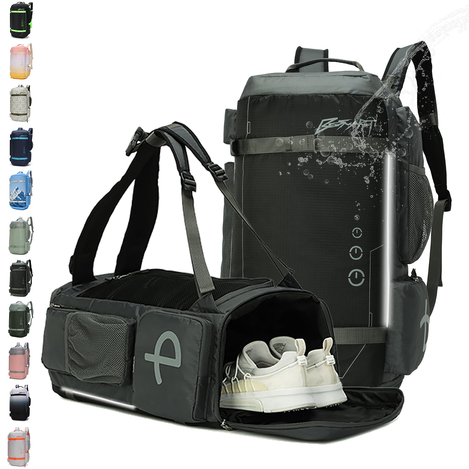 BE SMART 50L Extra Large Gym Backpack for Men, Big Gym Bag with Shoes ...