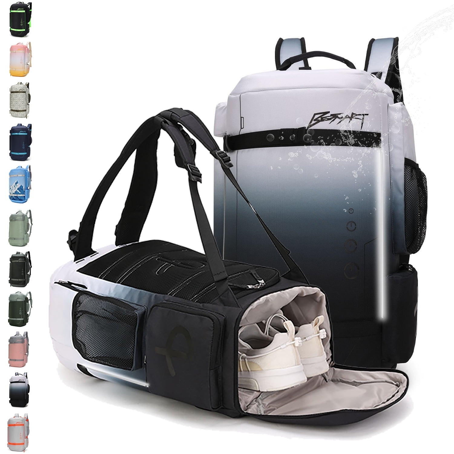 BE SMART 50L Extra Large Gym Backpack for Men, Big Gym Bag with Shoes ...