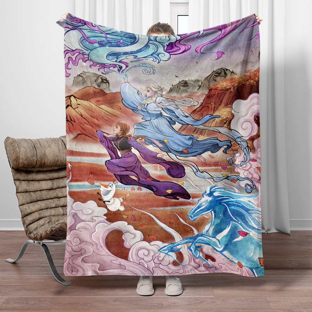 Kids Frozen Elsa Blanket Cartoon Frozen Throw Blankets Super Soft ...