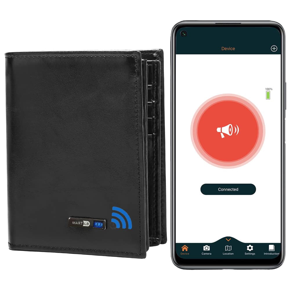 SMART LB Anti-Lost Bluetooth Wallet Tracker Mens Slim Minimalist Credit ...