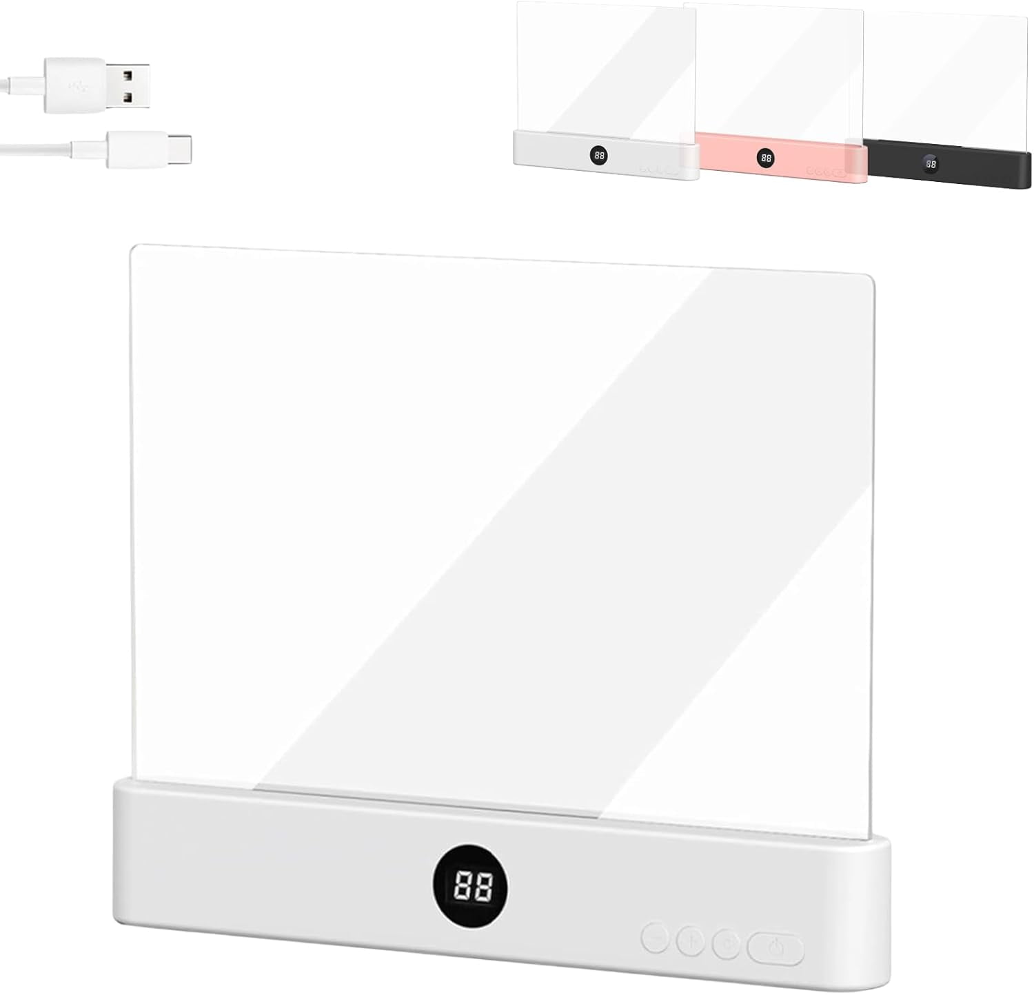 THIS SMART LED FLAT-PANEL READING LIGHT FEATURES THREE COLOR ...