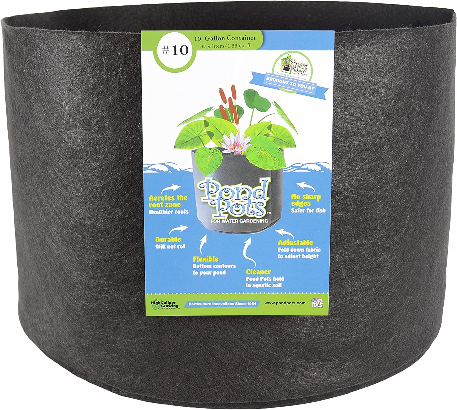 SMART POT 10 Gallon Fabric Grow Bag Pond Pot - Walmart.com
