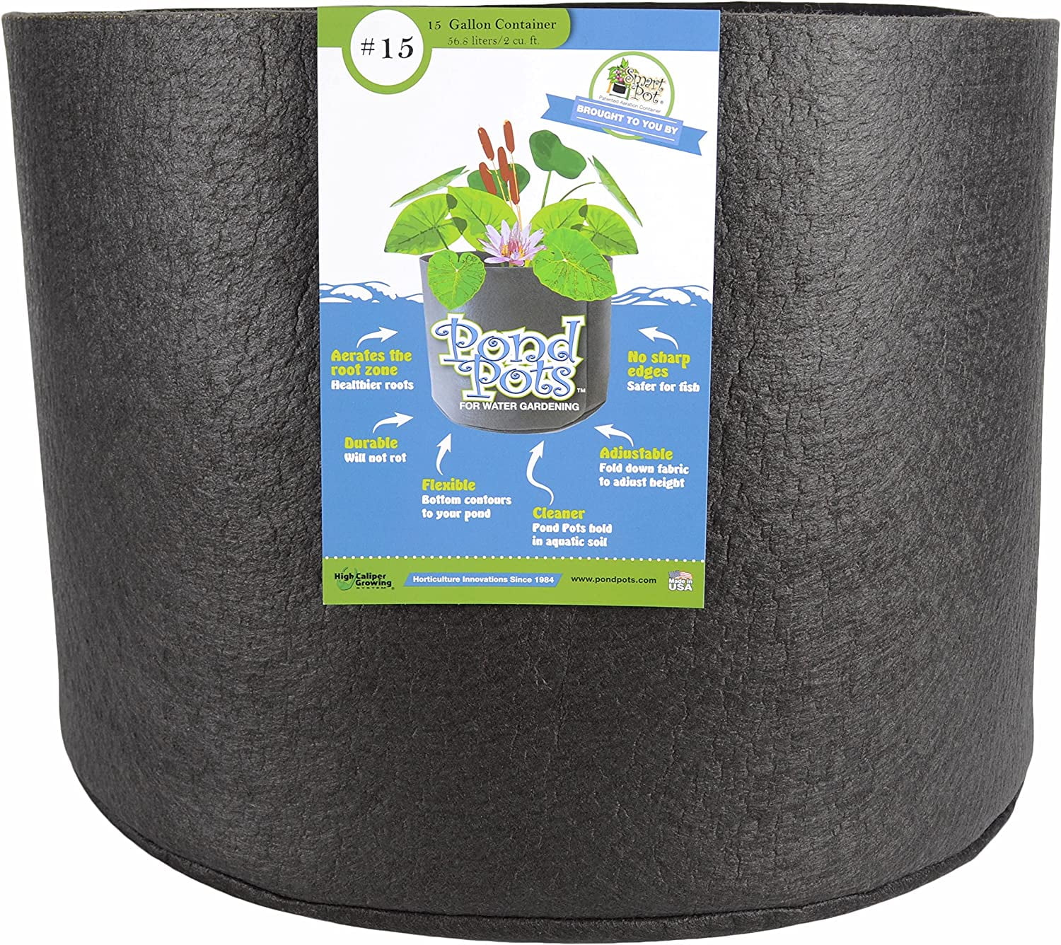 SMART POT 15 Gallon Fabric Grow Bag Pond Pot - Walmart.com