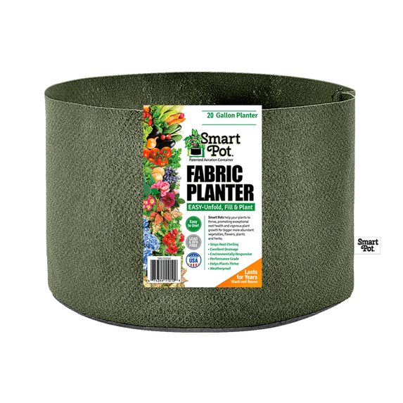 Smart Pot Fabric Grow Bag 20 Gallon, Forest Green, Promotes Root Health ...