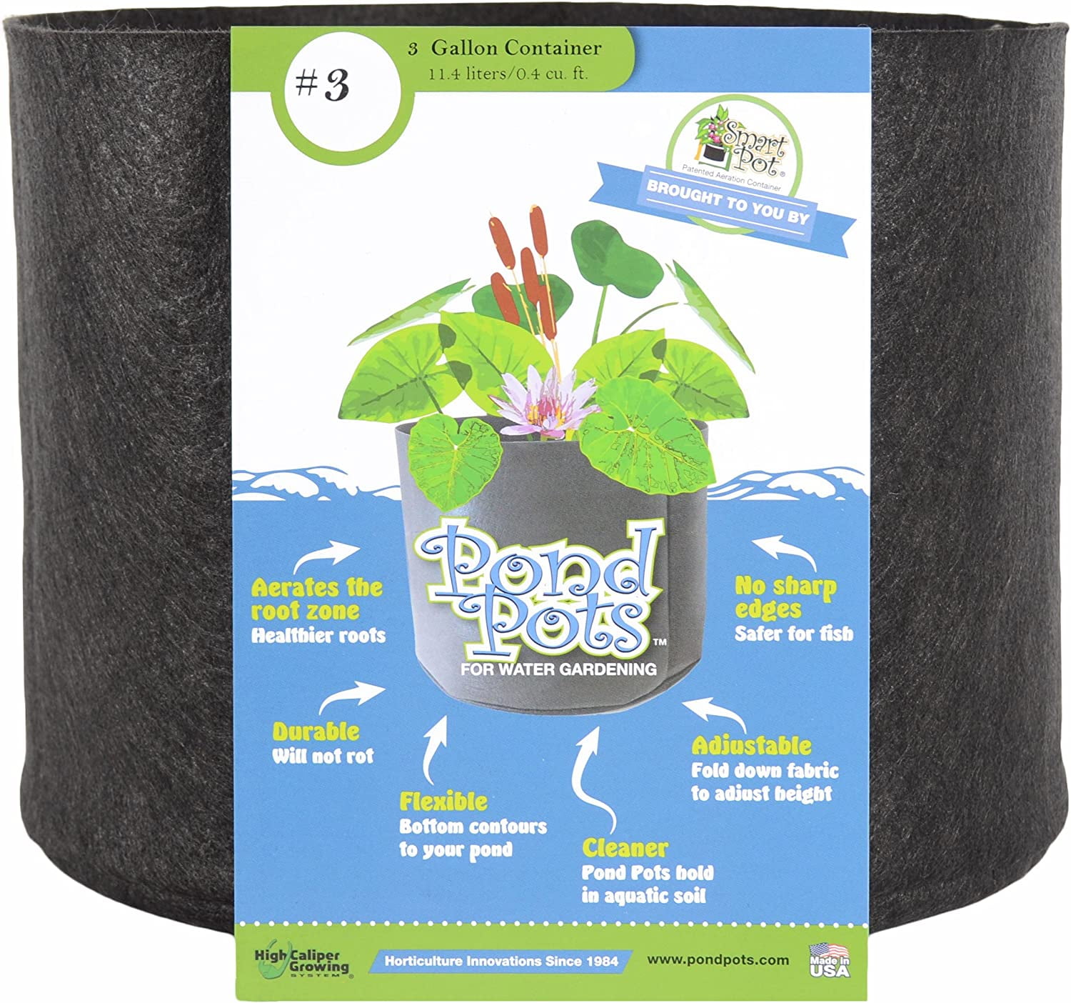 SMART POT 3 Gallon Fabric Grow Bag Pond Pot - Walmart.com