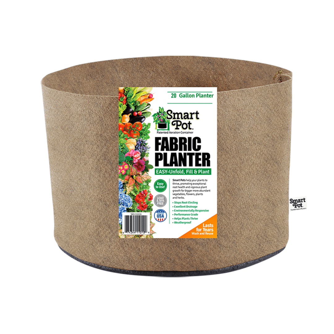 SMART POT FABRIC GARDEN PLANT CONTAINER, TAN, 20 GALLON - Walmart.com