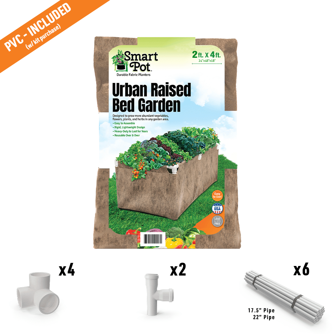 SMART POT Urban Raised Bed 2x4 PVC Included - Walmart.com