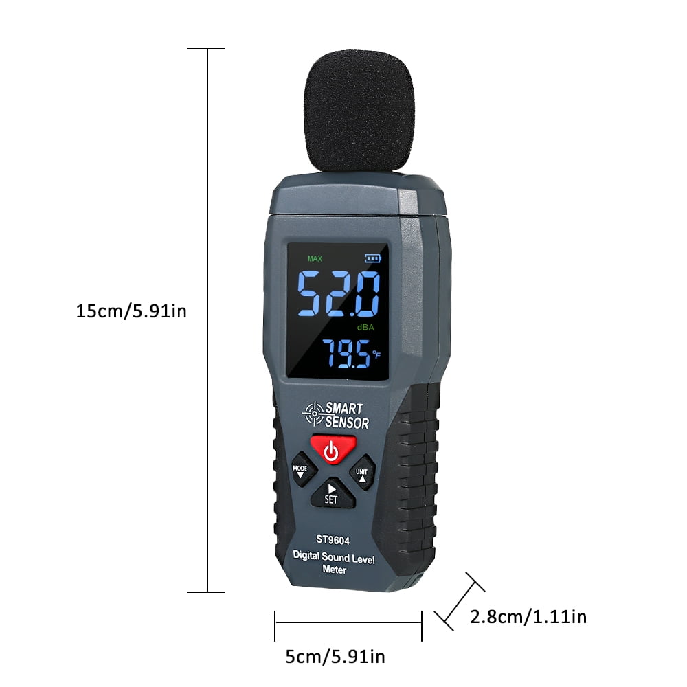 SMART SENSOR Decibel Tester LCD Display Noise Meter for Various ...