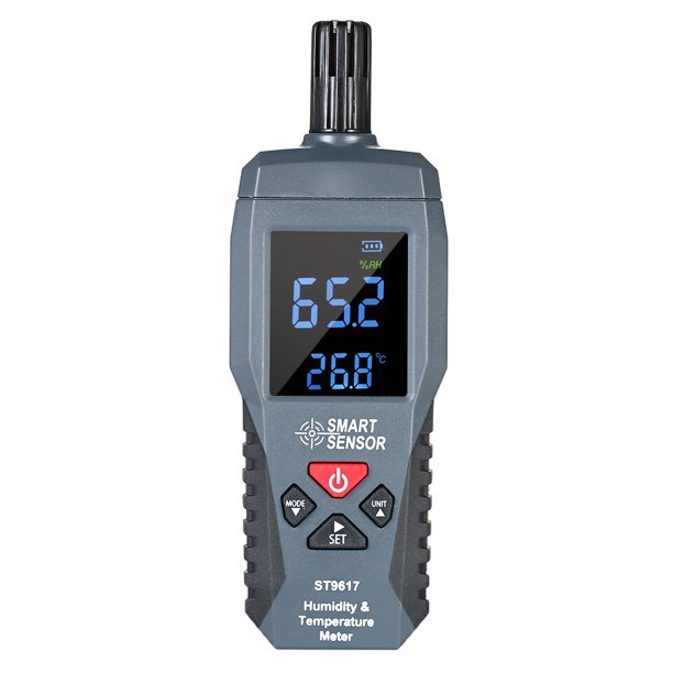 Anself Digital Thermohygrometer, High Accuracy LCD Display, Black ...