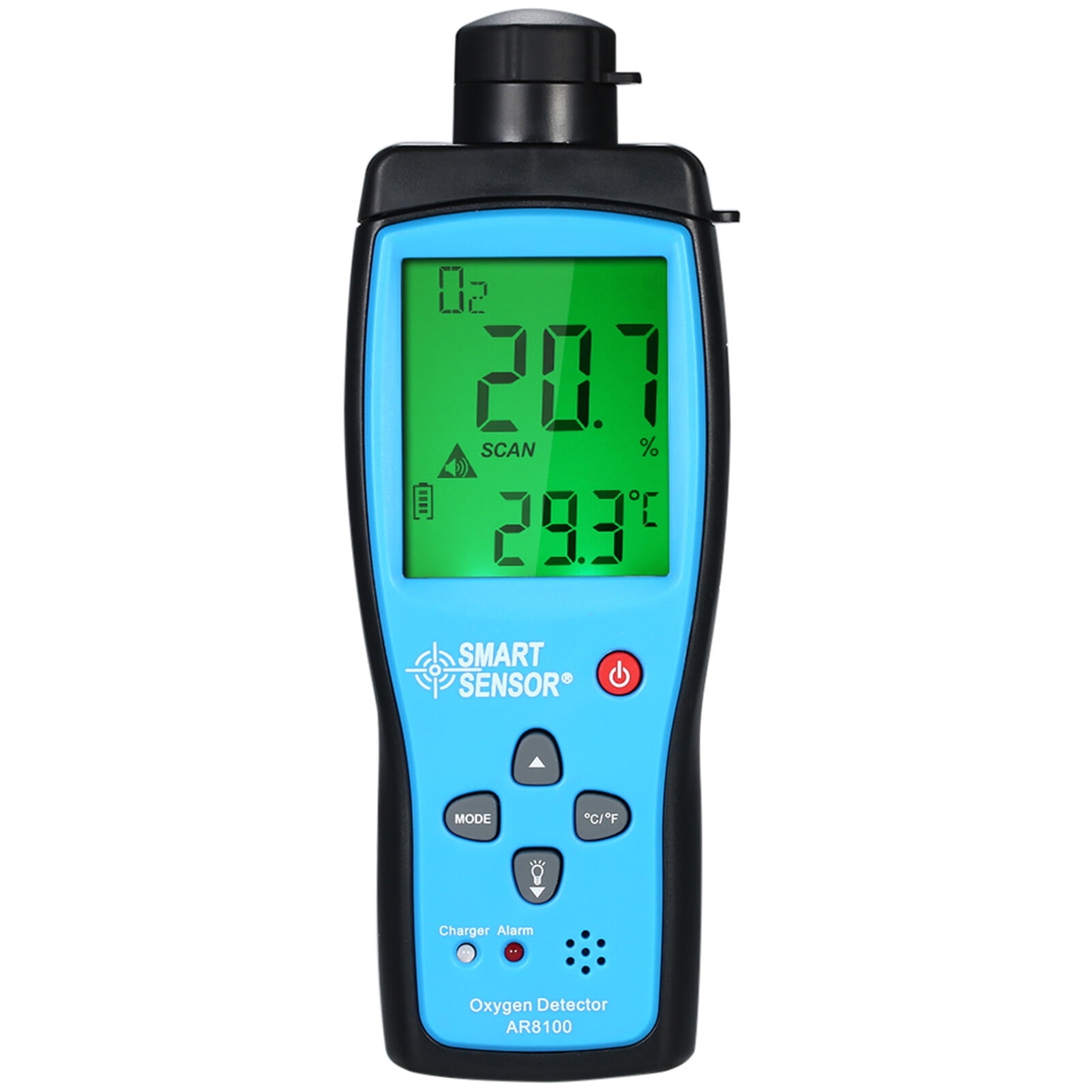 SMART SENSOR Oxygen Meter Digital Portable Automotive O2 Gas Tester ...