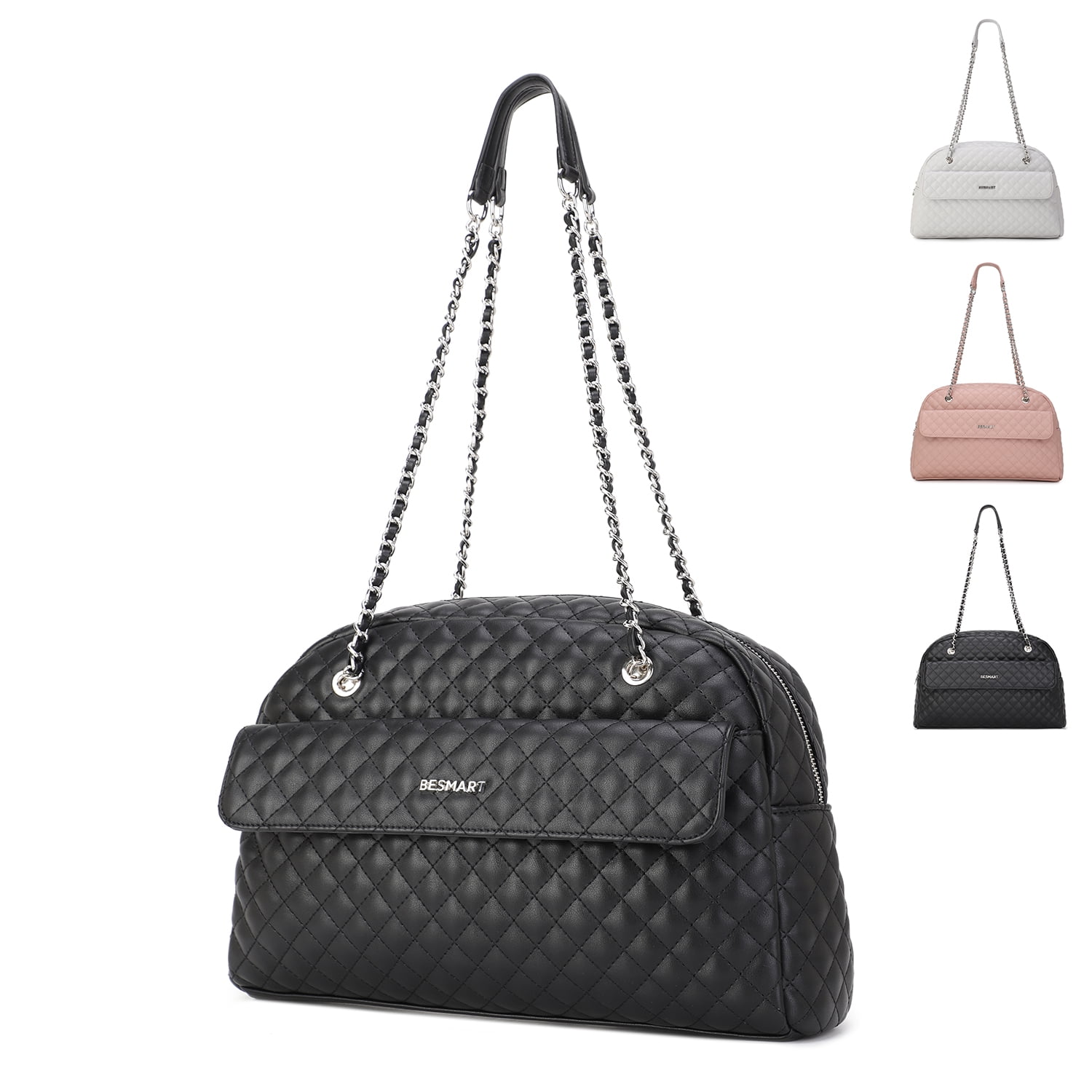 BE SMART Waterproof Handbags Women's Shoulder Bag, Soft PU Vegan ...