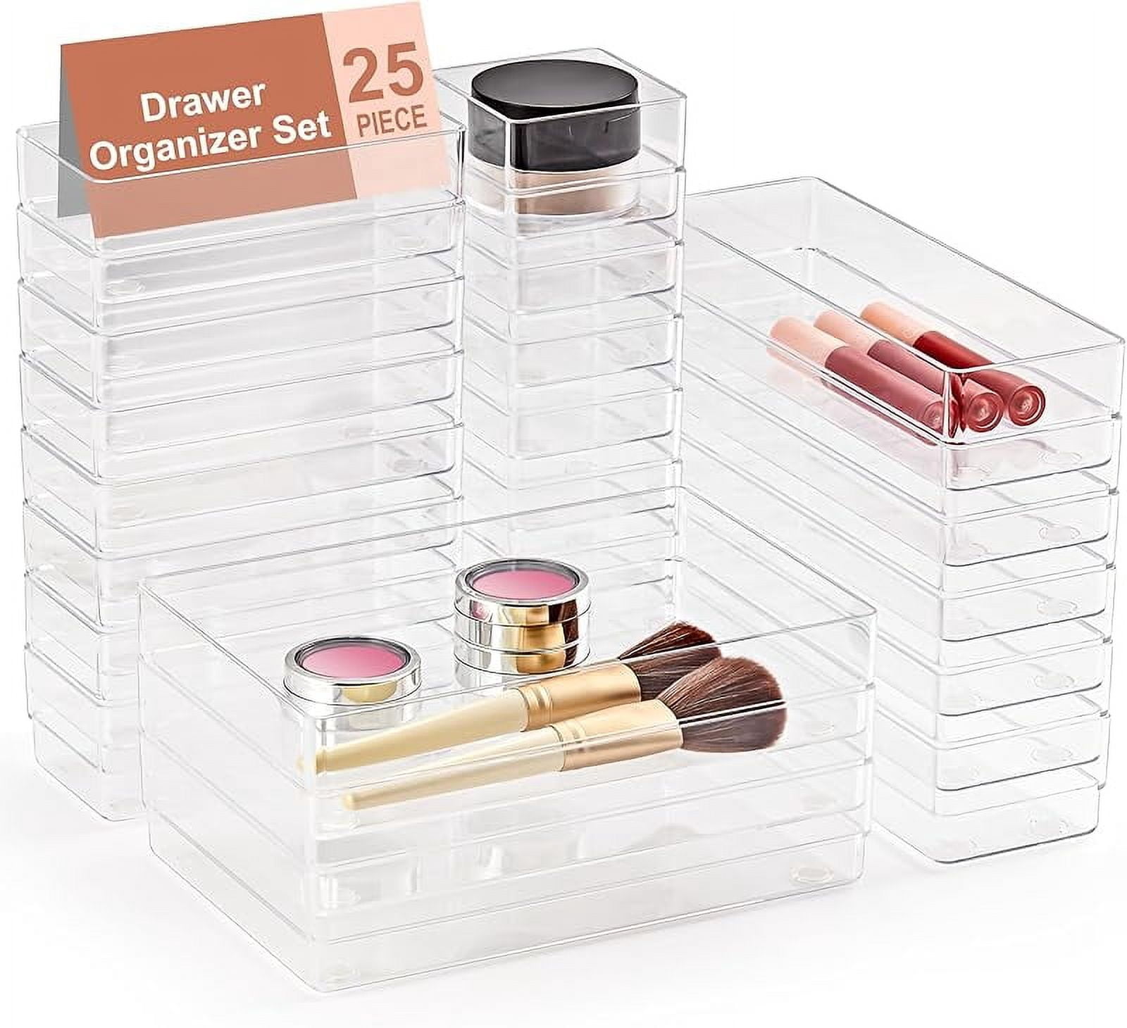 SMARTAKE 7-Piece Drawer Organizer with Non-Slip Silicone Pads, 4-Size ...