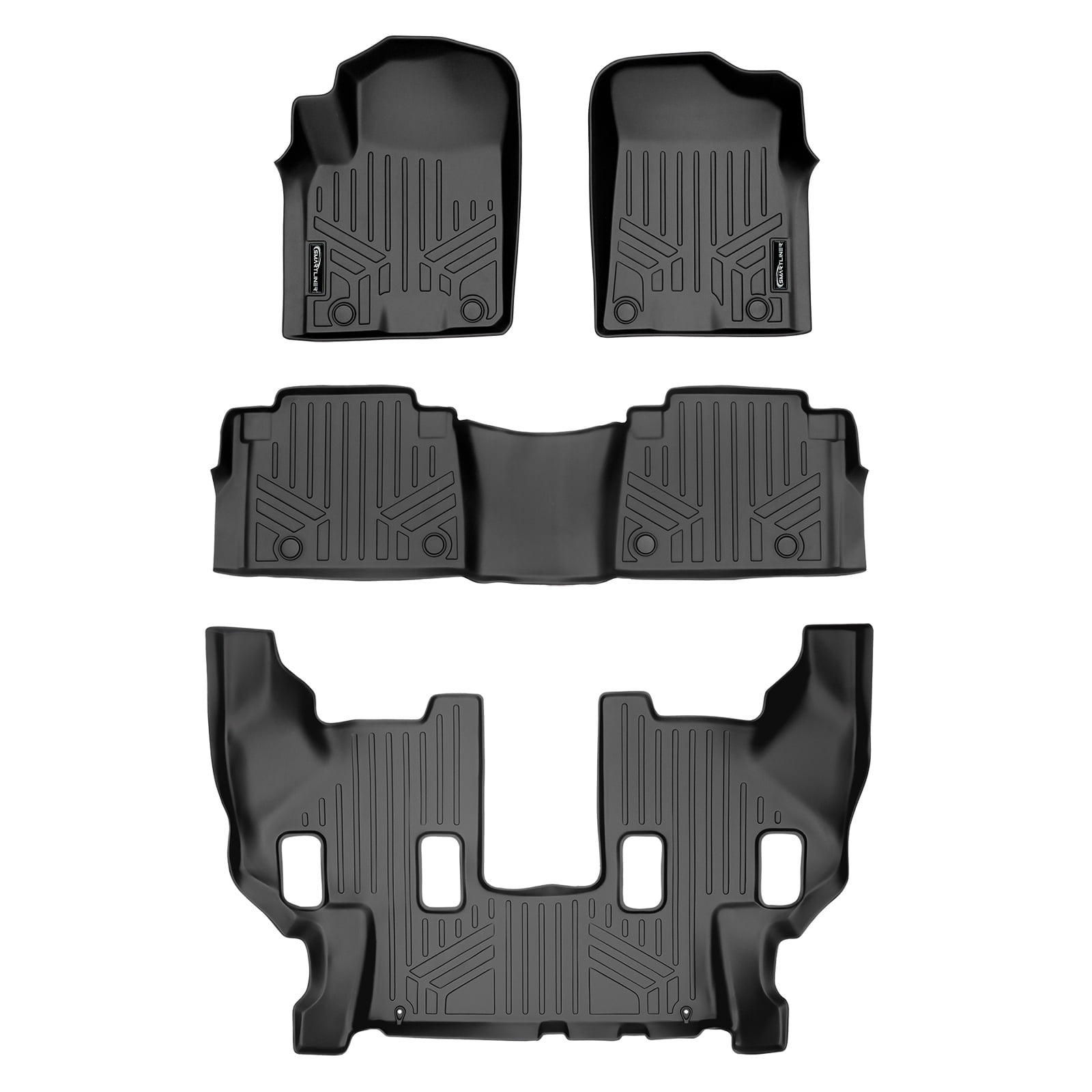 SMARTLINER 3 Rows Custom Fit Floor Liners Compatible with 2019 - 2024 ...