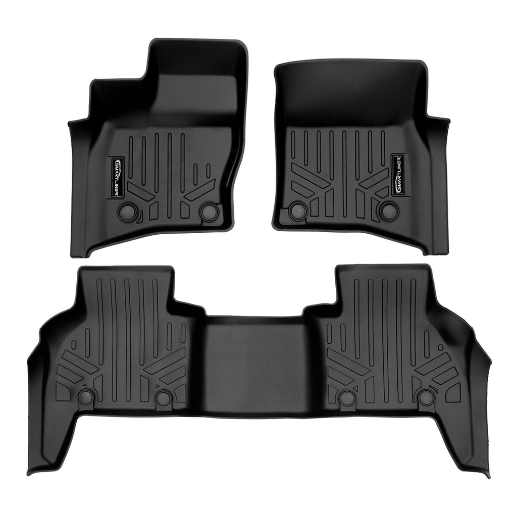SMARTLINER All Weather Custom Fit 2 Row Floor Mat Liner Set Compatible ...