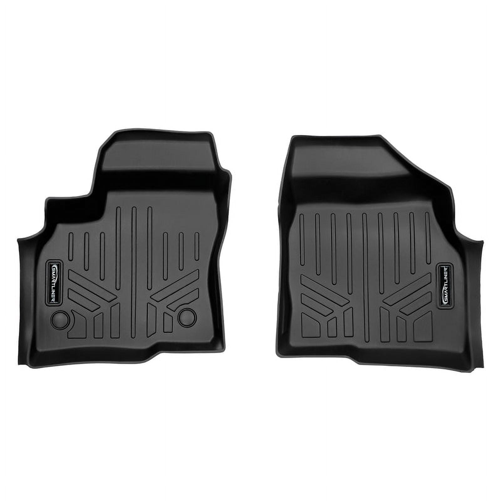 SMARTLINER All Weather Custom Fit Black 1st Row Floor Mat Liner Set ...