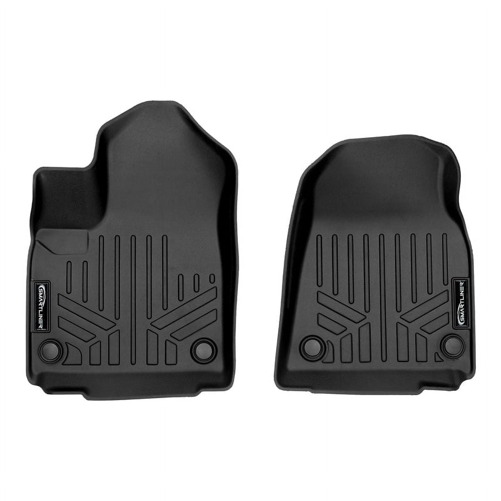 SMARTLINER All Weather Custom Fit Black 1st Row Floor Mat Liner Set ...