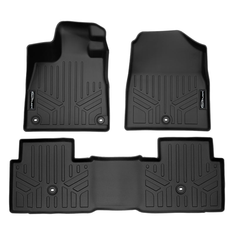 SMARTLINER Custom Fit All Weather Protection Black 2 Row Floor Mat ...