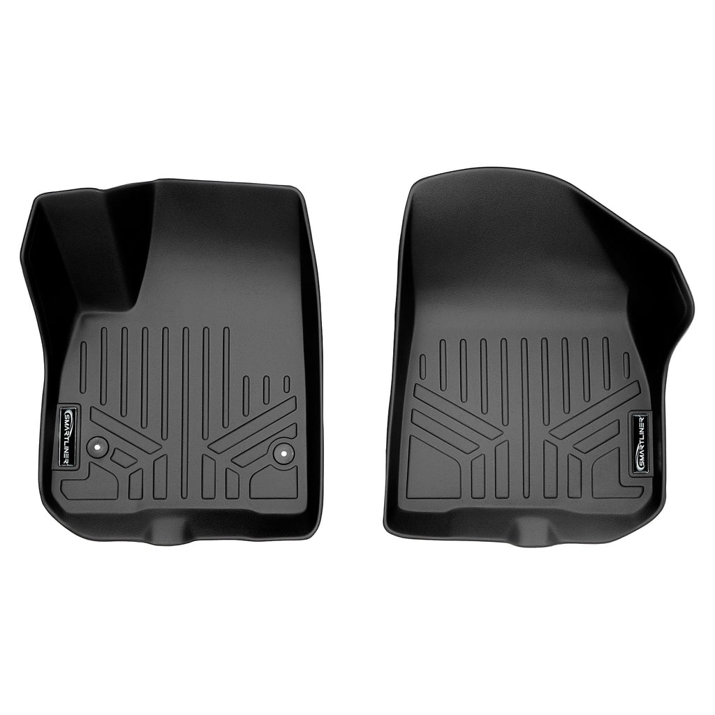 SMARTLINER Custom Fit Floor Mats 1st Row Liner Set Black Compatible ...