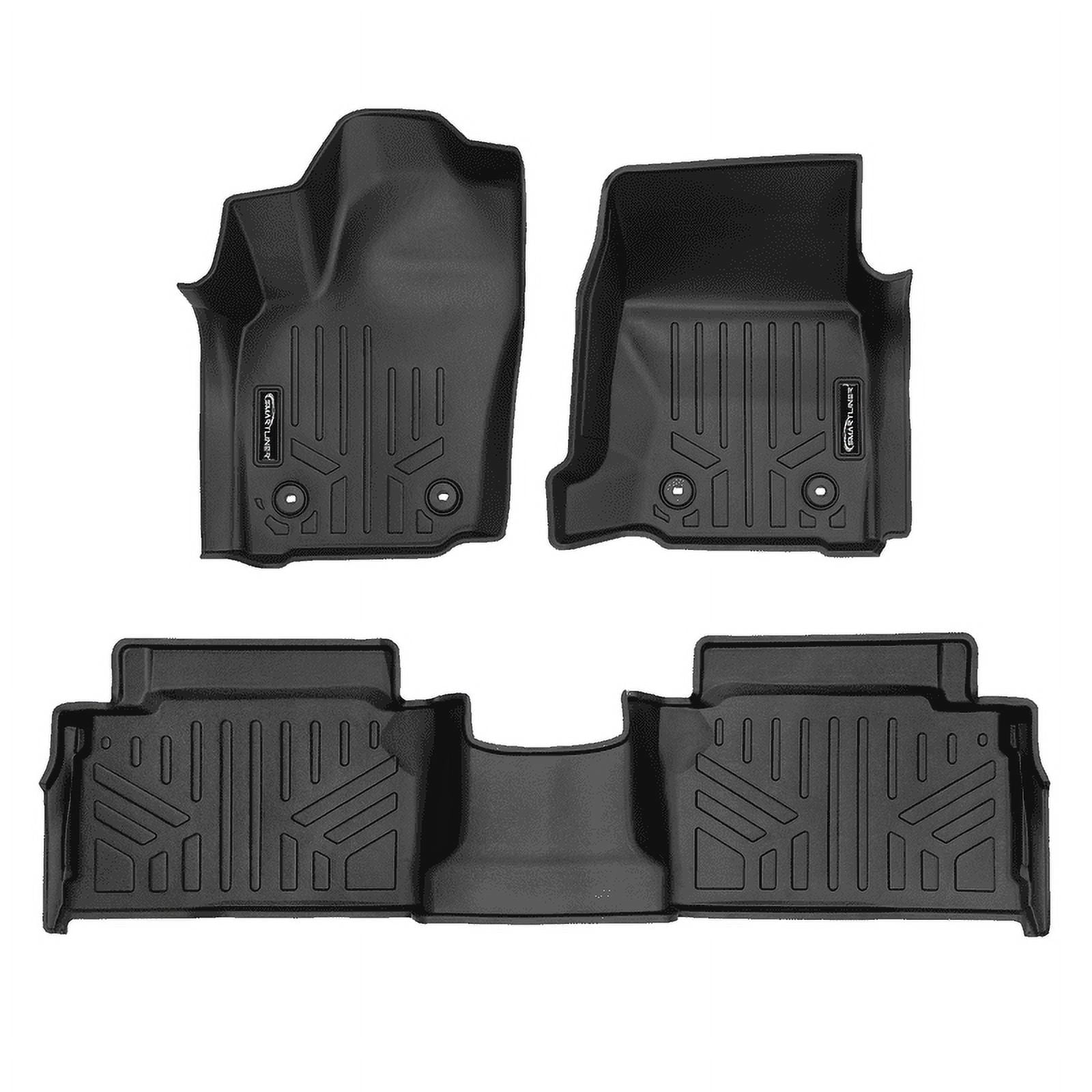 SMARTLINER All Weather Custom Fit 2 Row Floor Liner Set Black ...