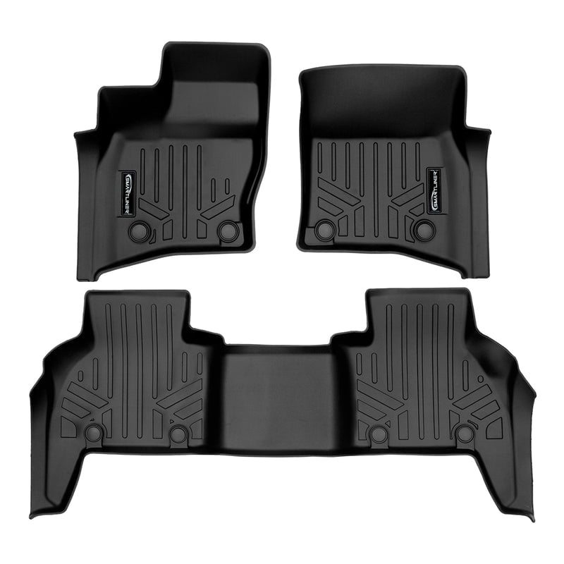 SMARTLINER All Weather Custom Fit 2 Row Floor Mat Liner Set Compatible ...