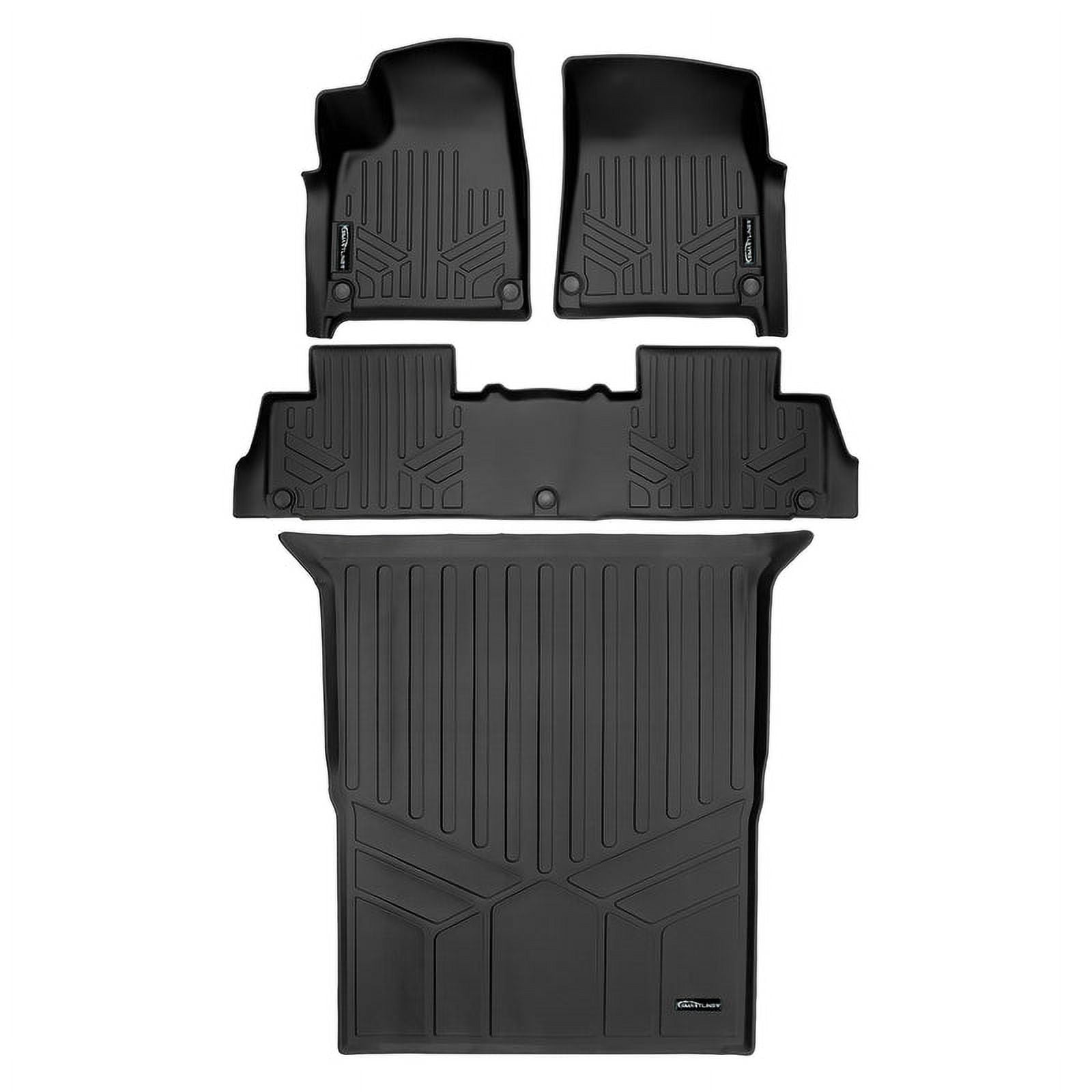 SMARTLINER All Weather Custom Fit Black 2 Row & Cargo Liner Behind the ...