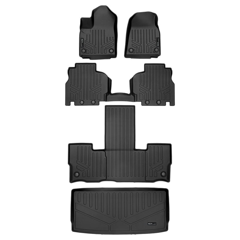SMARTLINER All Weather Custom Fit Black 3 Row & Cargo Liner Behind the ...