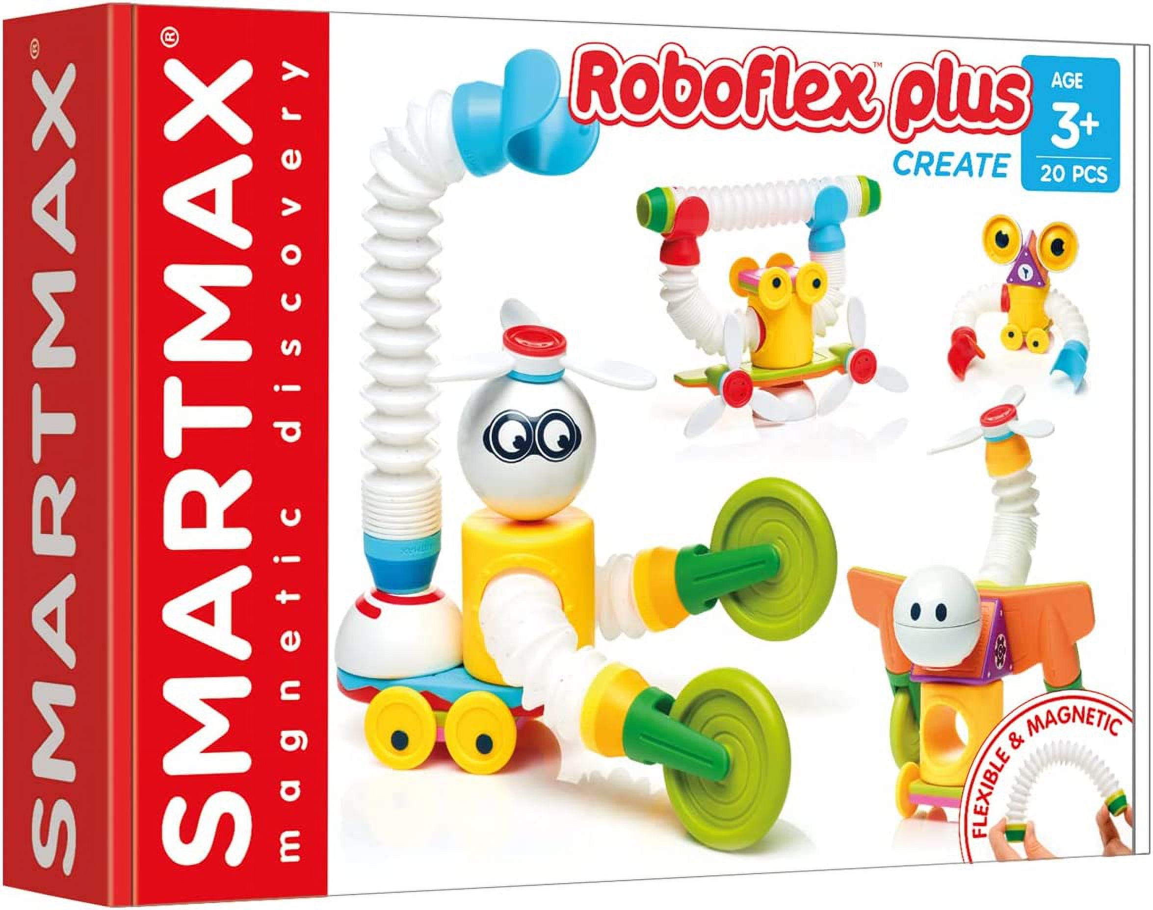 SMARTMAX - Roboflex Plus, Magnetic Discovery Play Set, 20 Pieces, 3 ...