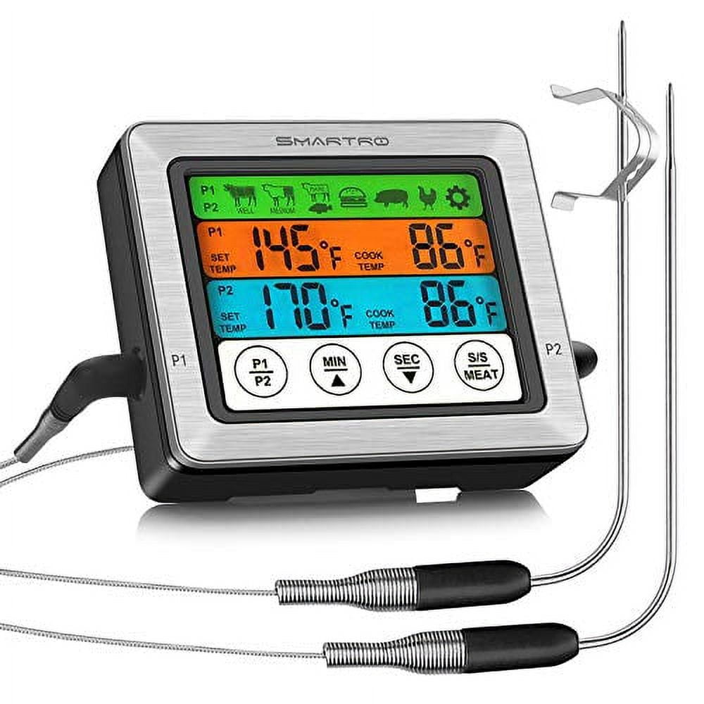 SMARTRO ST54 Dual Probe Digital Meat Thermometer for Cooking Food ...