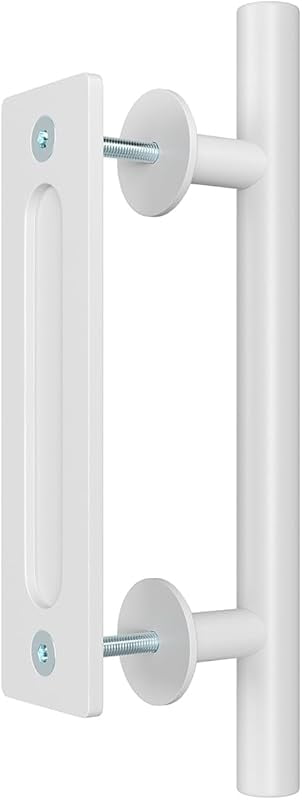 SMARTSTANDARD Heavy Duty 12" Pull and Flush Barn Door Handle Set, Large ...