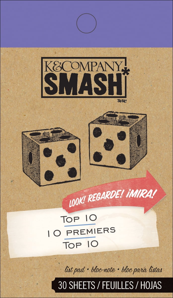 K&Company 30659360 Top 10 SMASH Pad-30 Sheets - Walmart.com
