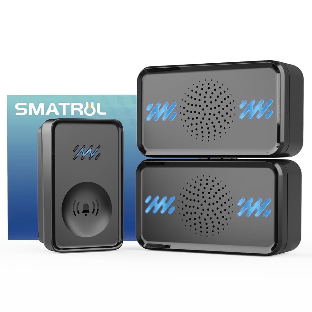 SMATRUL Wireless Doorbell No Battery Required with 2 Plug-in USB C Port ...