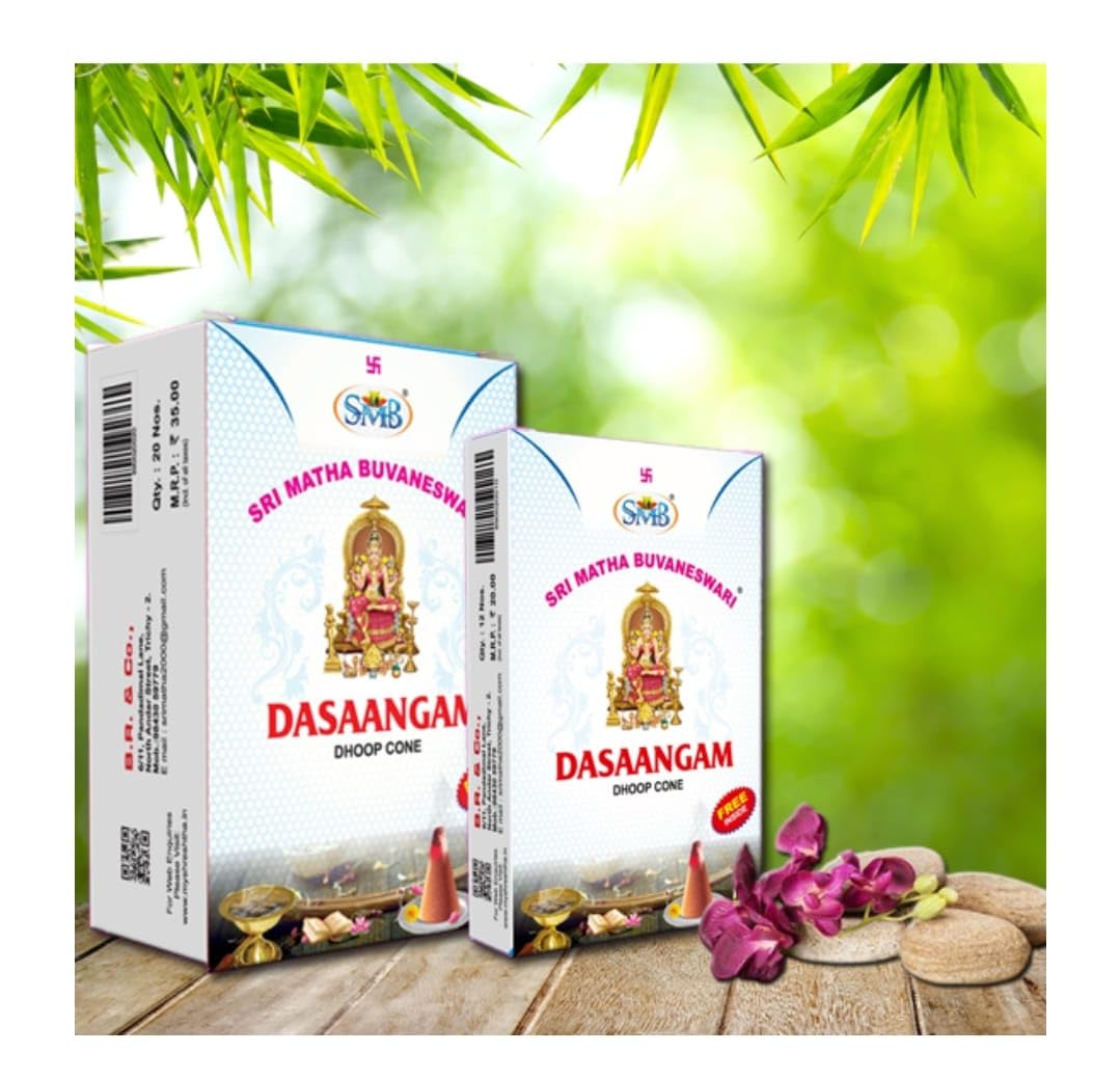 SMB Dasaangam Dhoop Cone Natural Incense Sticks for Spiritual Aromatic ...