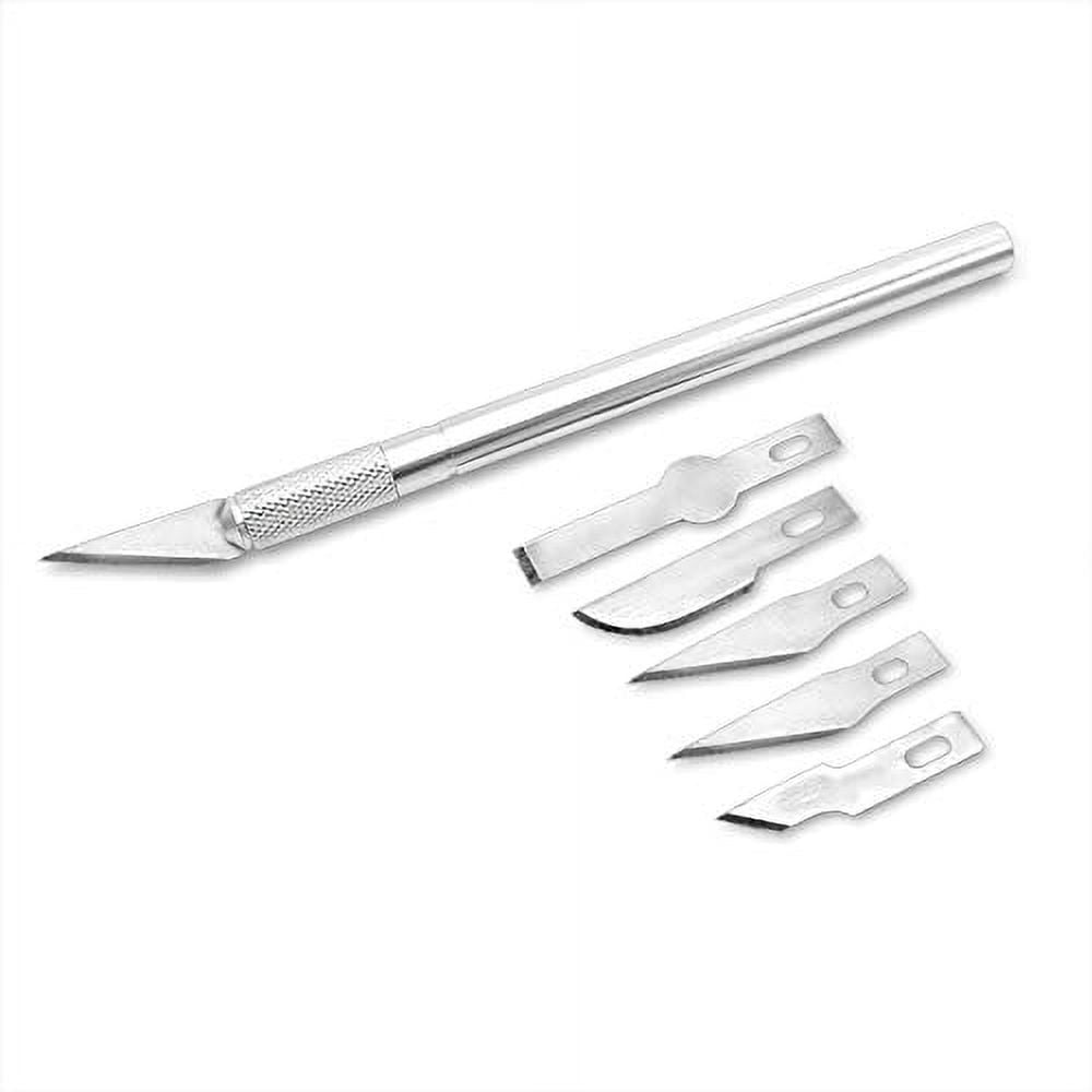 SMB Precision Aluminu Hobby Knife w/2x #11, 10, 16, 17 Blades (1/4/10 ...
