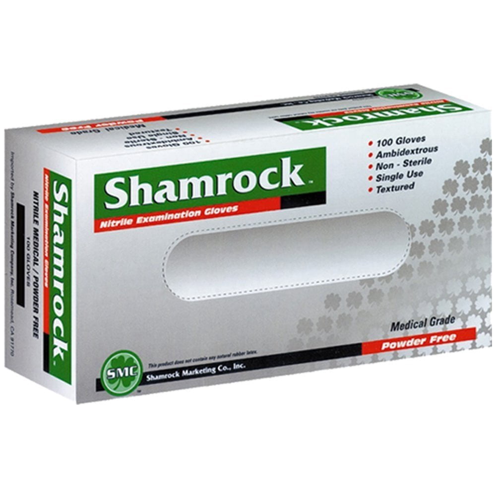 SMC Shamrock 30000 Series Nitrile Blue Powder Free Fully Textured ...
