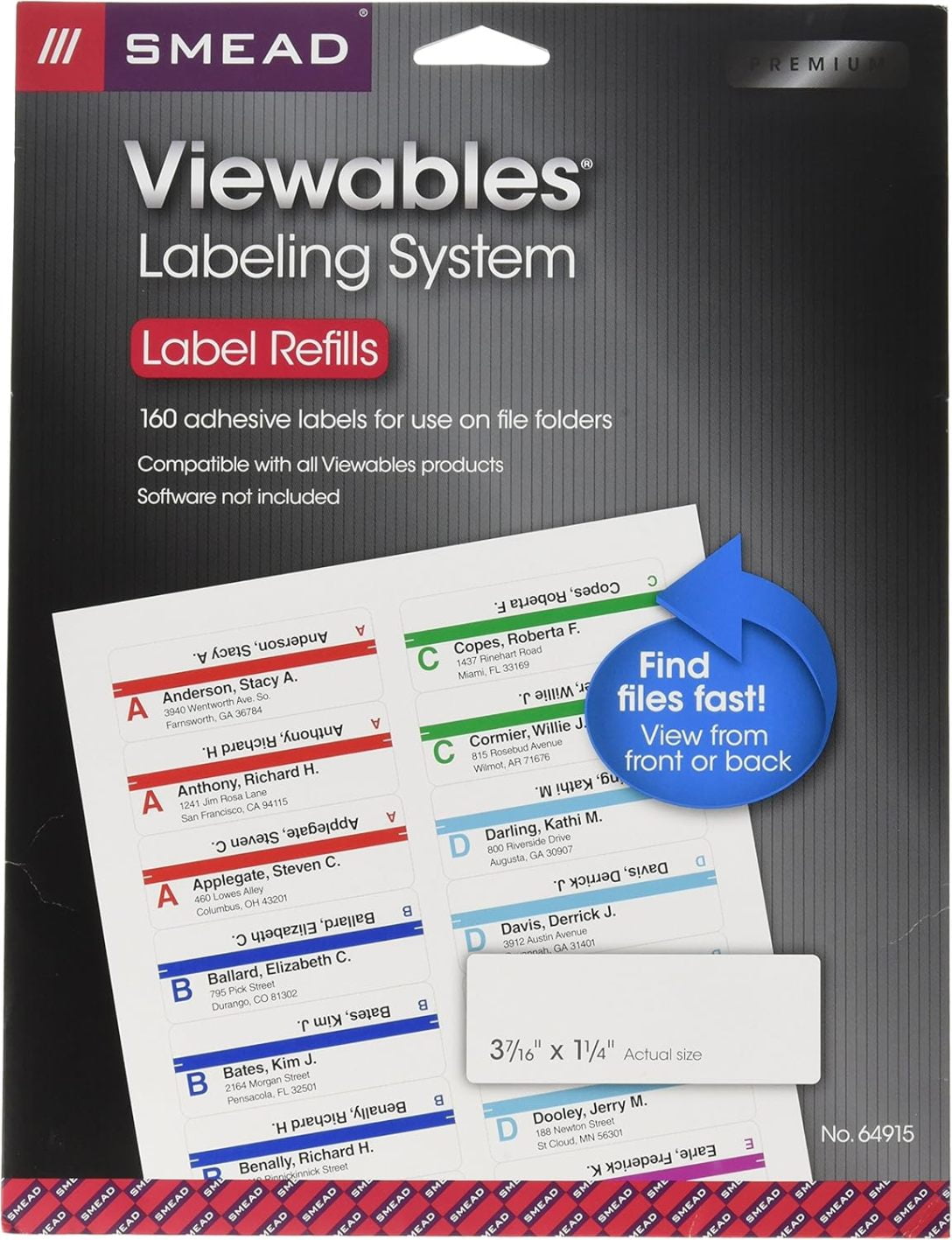 SMD64915 - LXLP Viewables Color Labeling System,White - Walmart.com