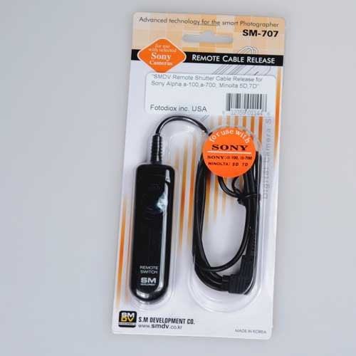 SMDV Remote Shutter Release Cable - for Sony A100, A200, A300, A350 ...